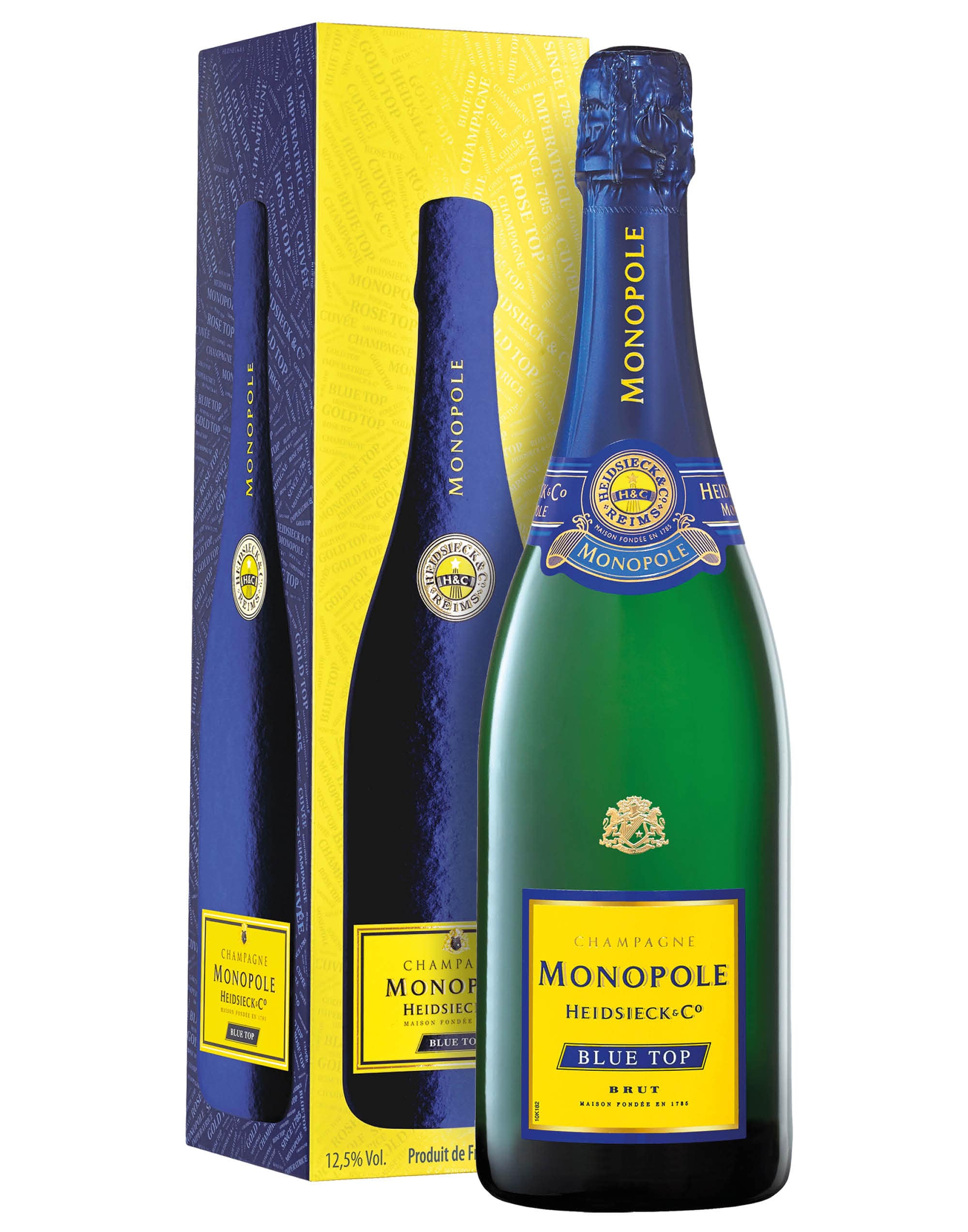 Champagne Brut AOC Blue Top Heidsieck & Co. Monopole 0,75 ℓ, Gift box
