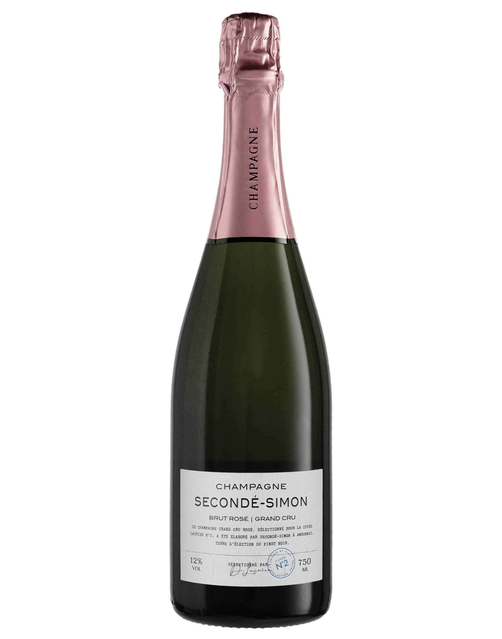 Champagne AOC Grand Cru Ambonnay Brut Rosé Cuvée 2 Secondé Simon La...