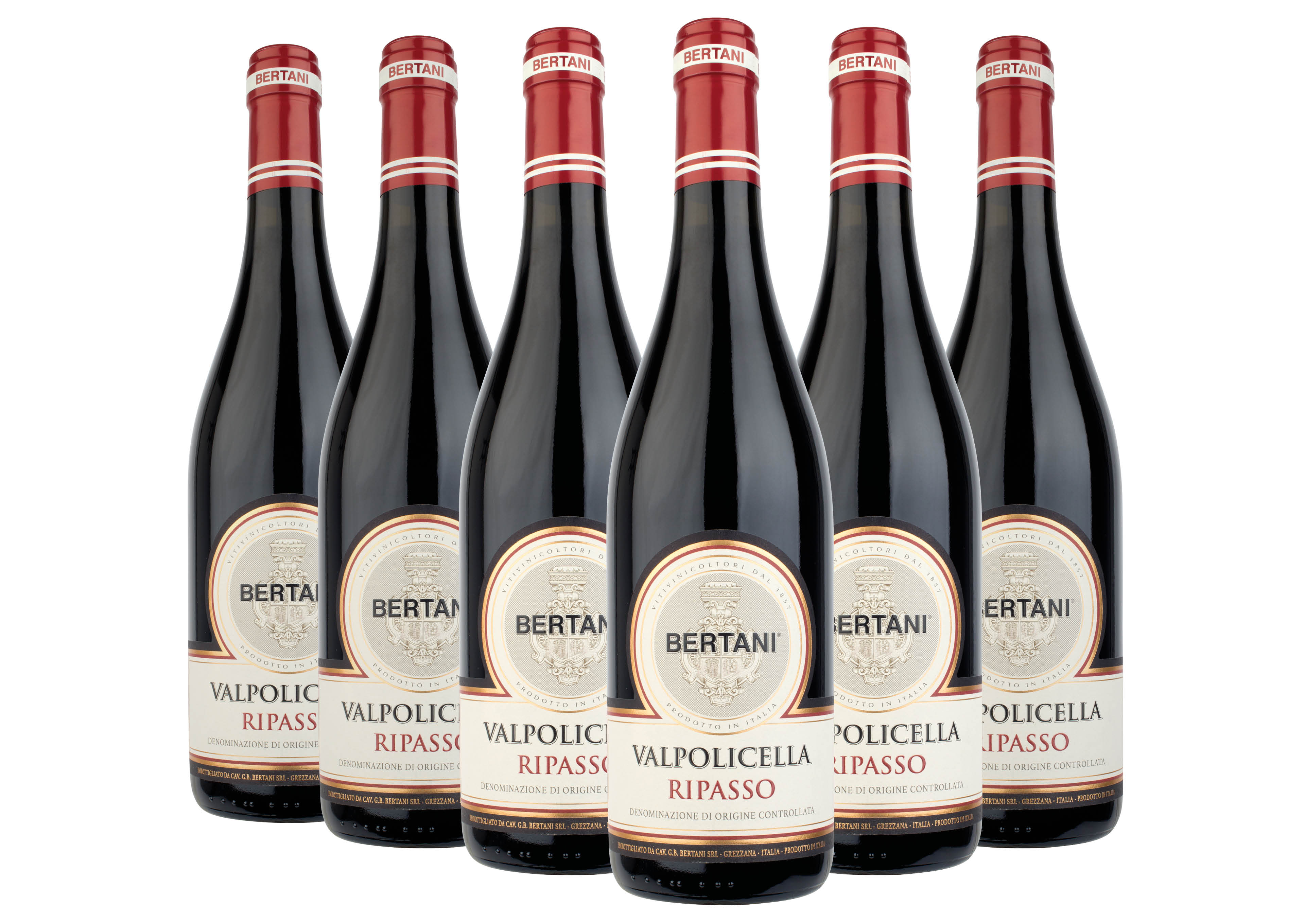 Valpolicella Ripasso 6 st. 0,75 ℓ flaskor, rött vin