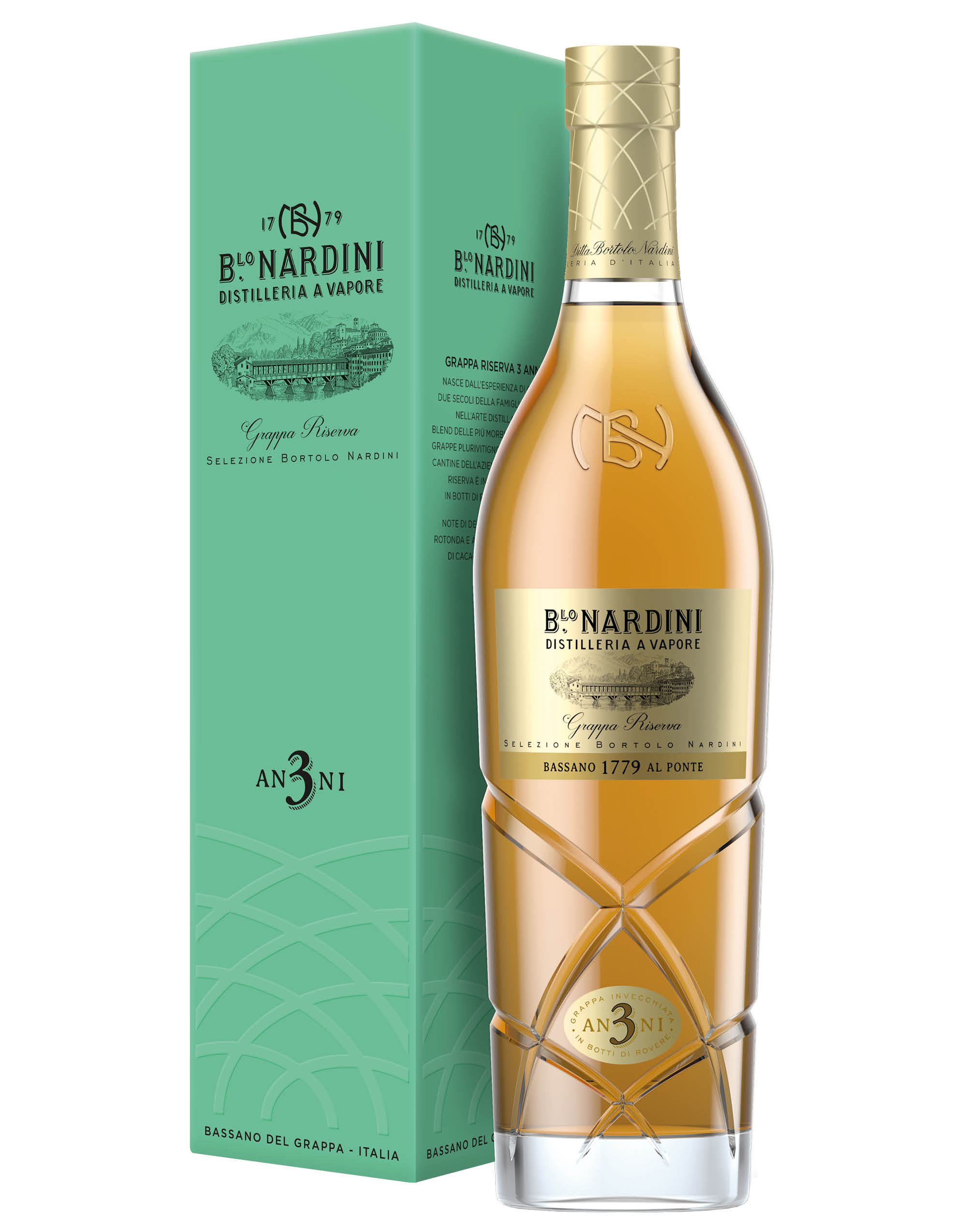 Grappa Riserva 3 Anni Selezione Bortolo Nardini 0,7 ℓ, Gift box