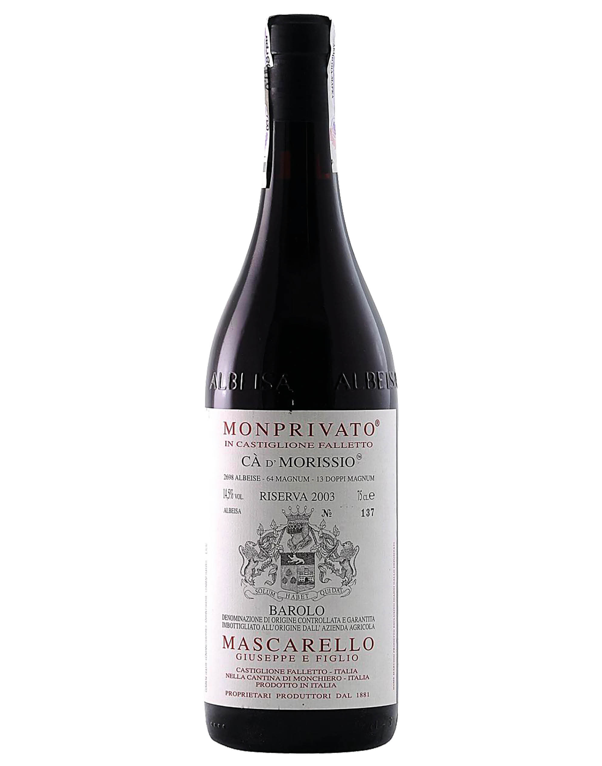 Barolo Riserva DOCG Ca d'Morissio Mascarello Giuseppe e Figlio 2010...