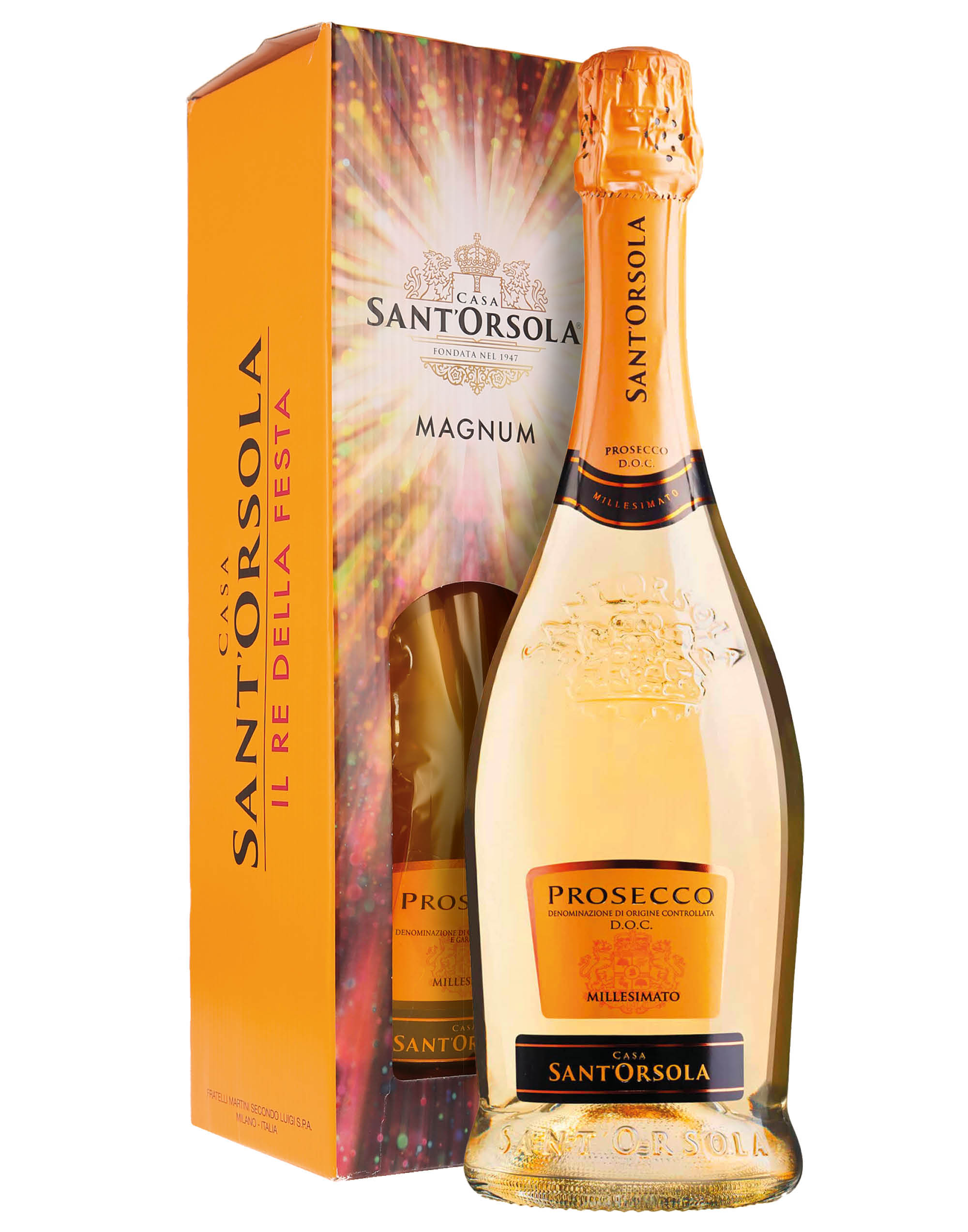 Prosecco Extra Dry DOC Luxury Sant'Orsola 2022 Magnum 1,5 ℓ, Gift box