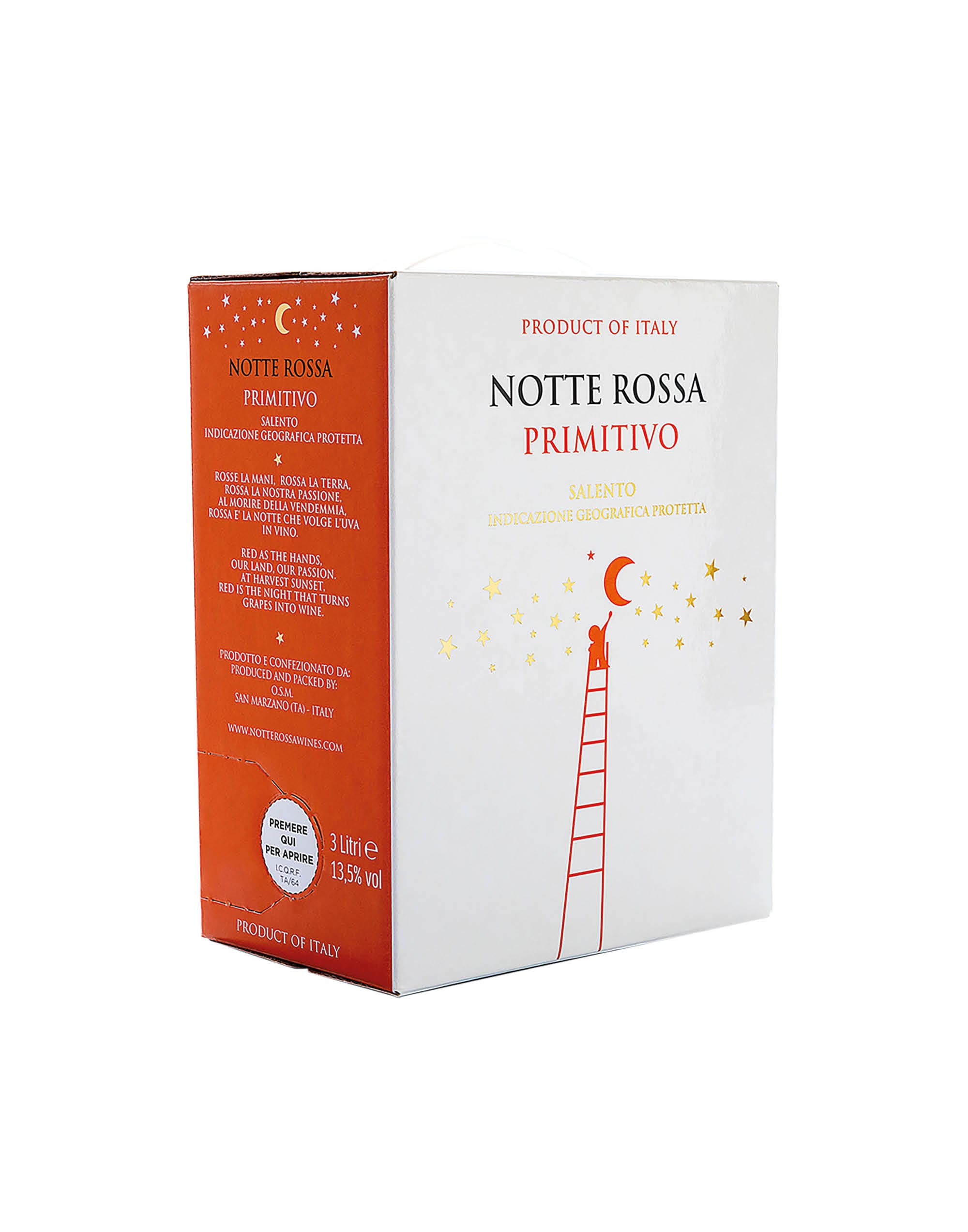 Salento IGP Primitivo Notte Rossa 3 ℓ, Bag in Box