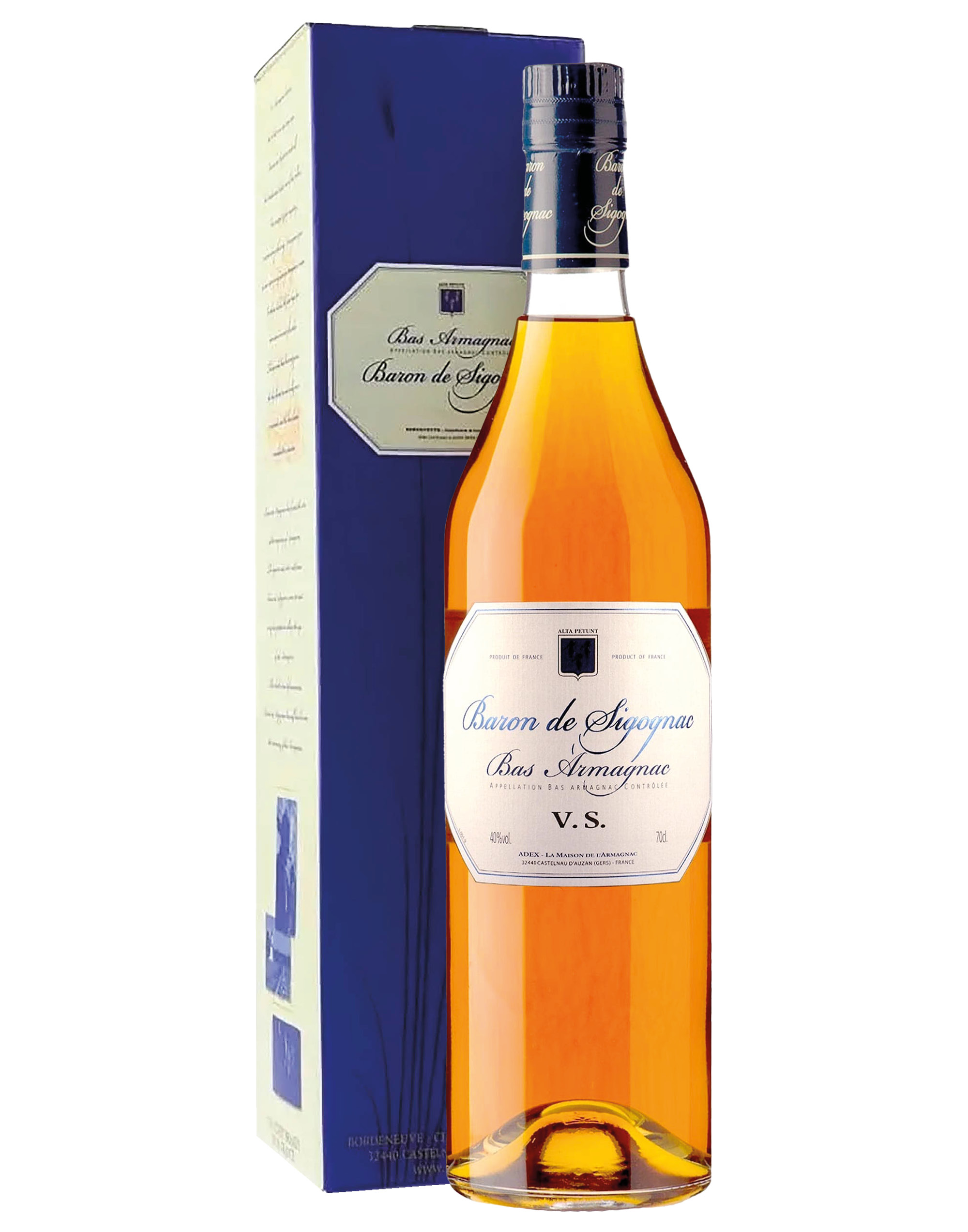 Bas Armagnac AOC VS Baron de Sigognac 0,7 ℓ, En étui