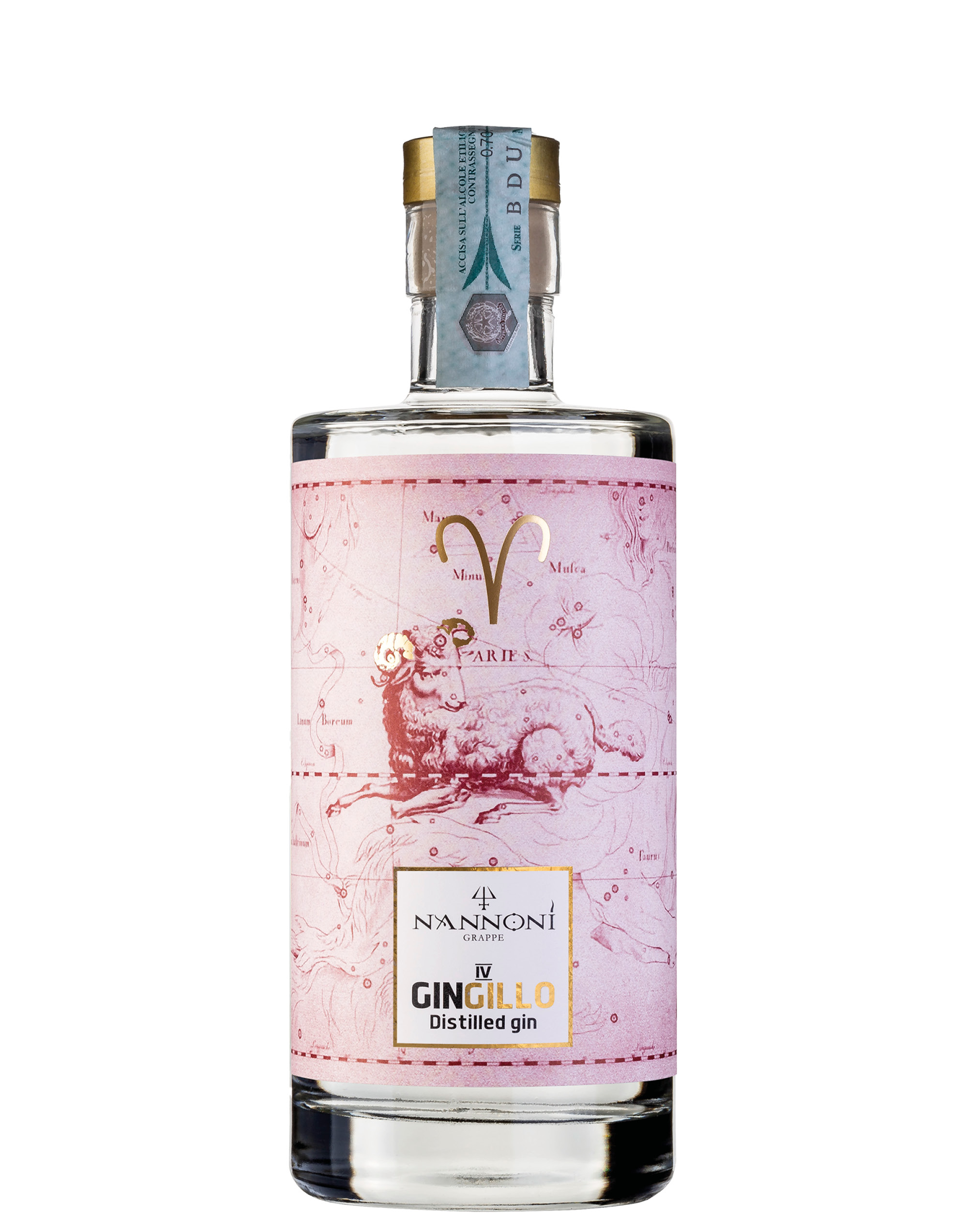 Distilled Dry Gin Gingillo IV Ariete Nannoni 0,7 ℓ
