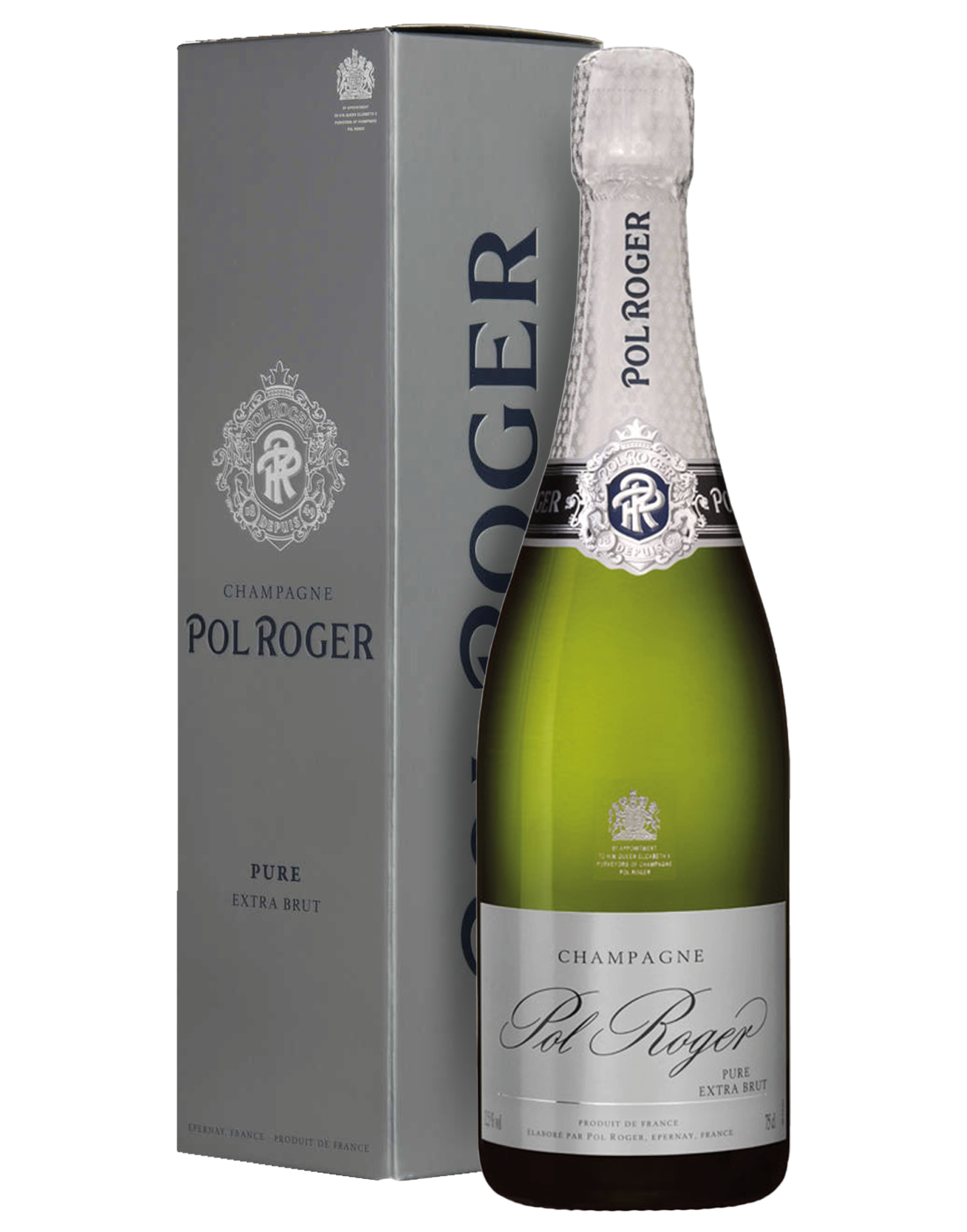 Champagne AOC Extra Brut Pure Pol Roger 0,75 ℓ, Gift box