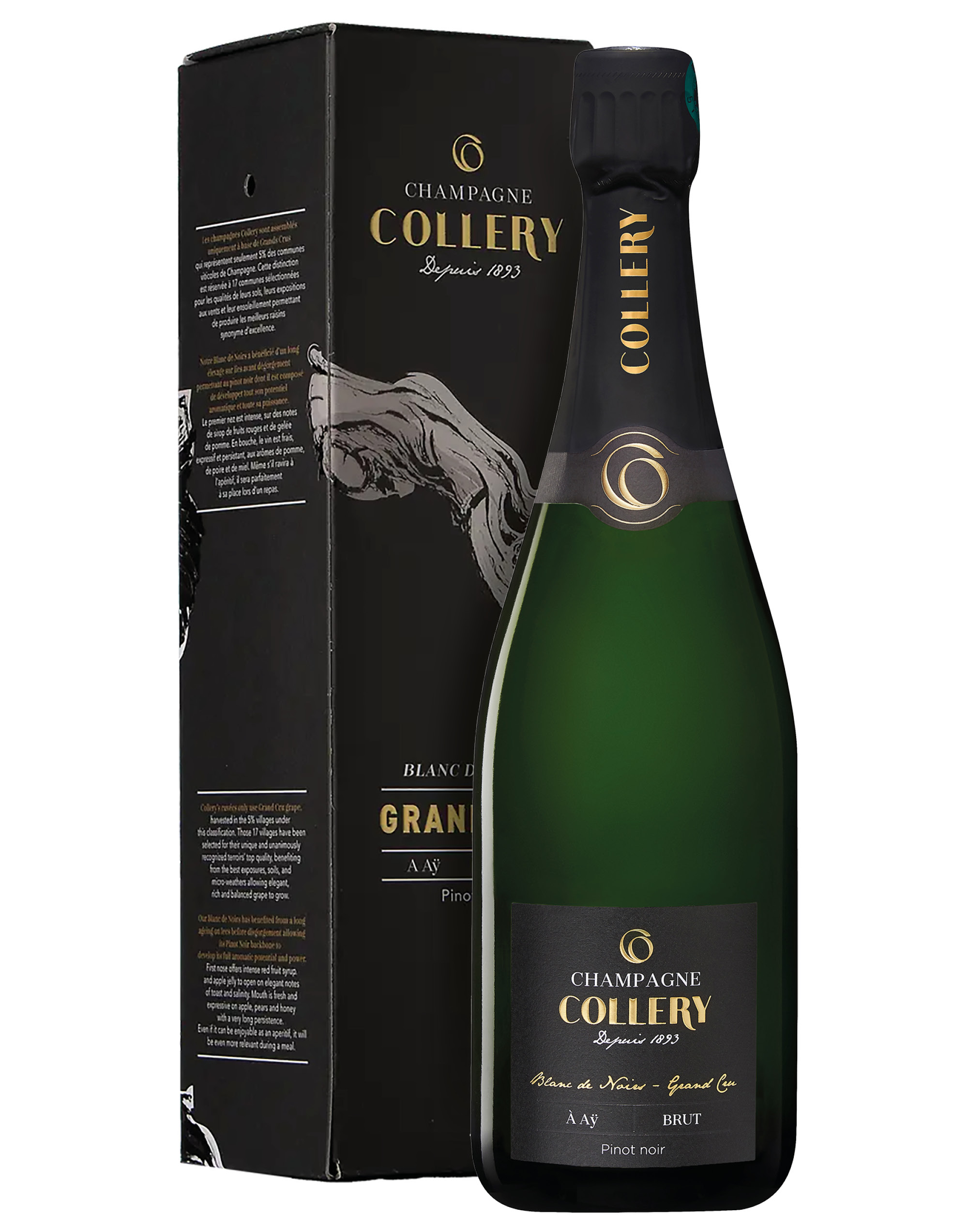 Champagne AOC Blanc de Noirs Grand Cru Brut Collery 0,75 ℓ, Gift box