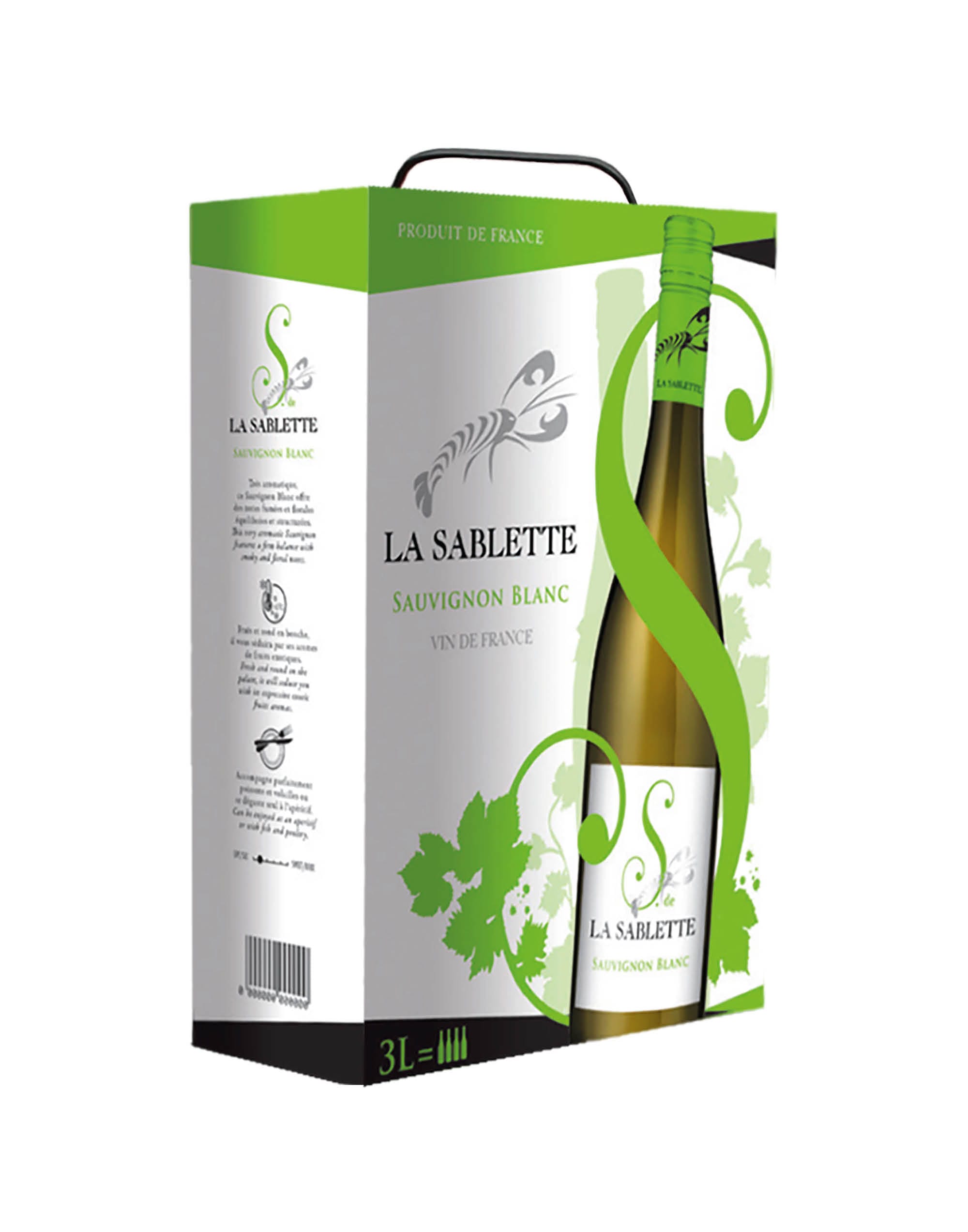 Vin de France Sauvignon Blanc La Sablette 2024 3 ℓ, Bag in Box