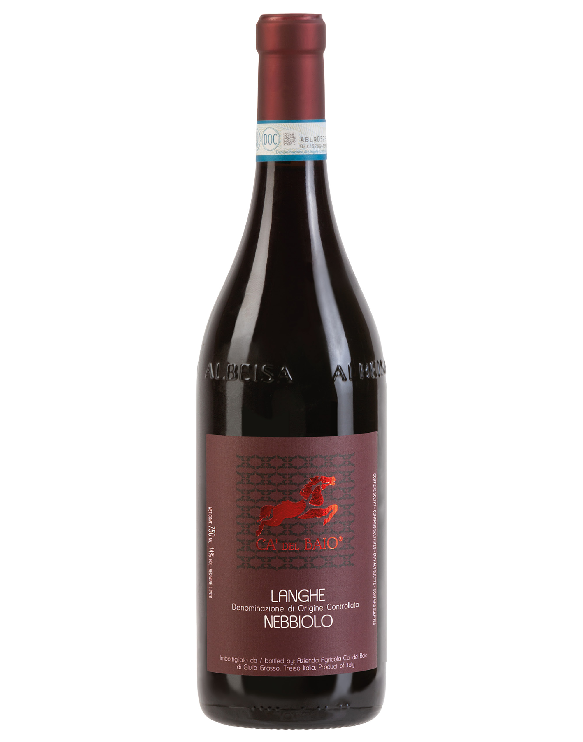 Langhe DOC Nebbiolo Red Label Ca' del Baio 2024 0,75 ℓ