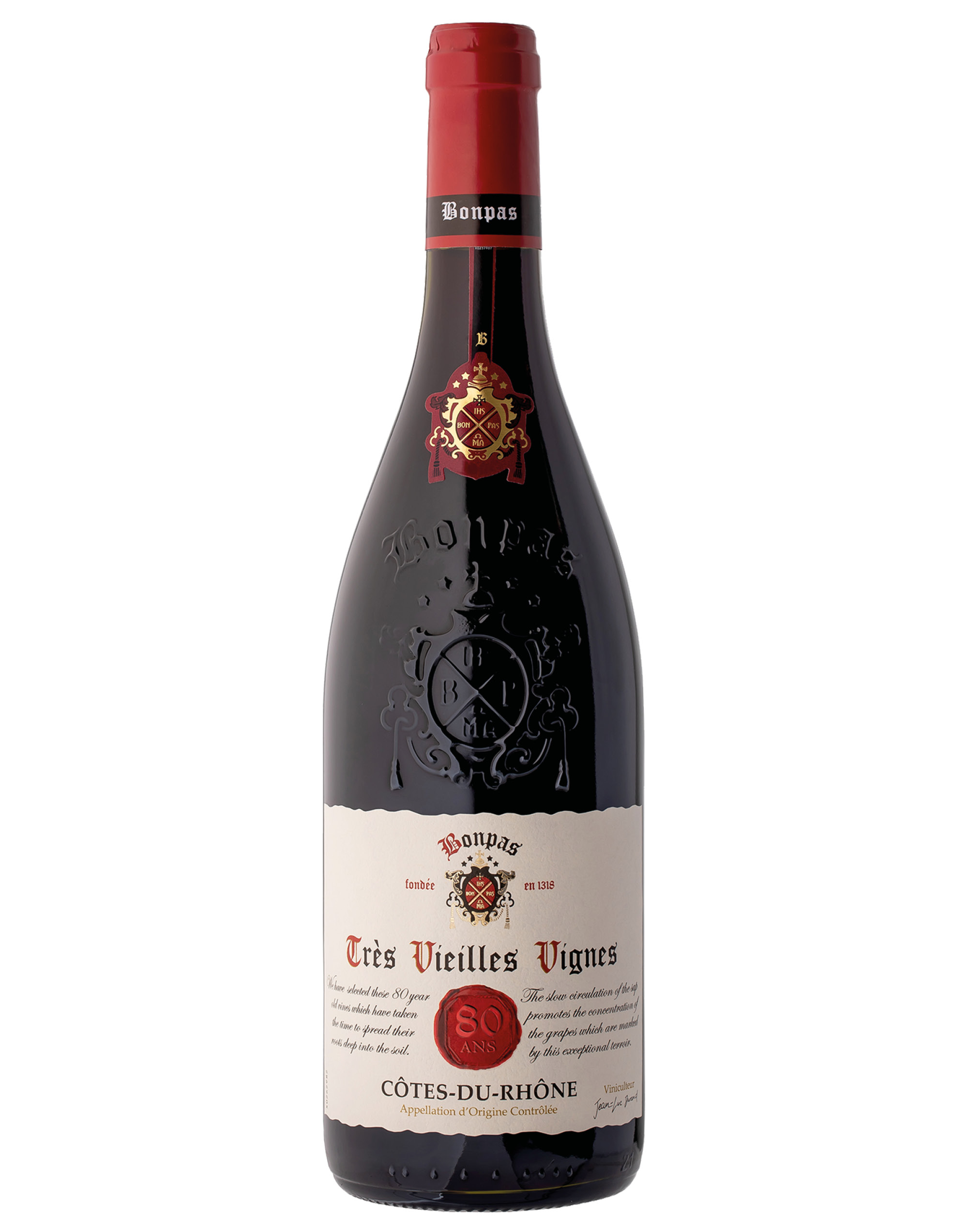 Côtes-du-Rhône AOC Très Vieilles Vignes 80 Ans Bonpas 2023 0,75 ℓ