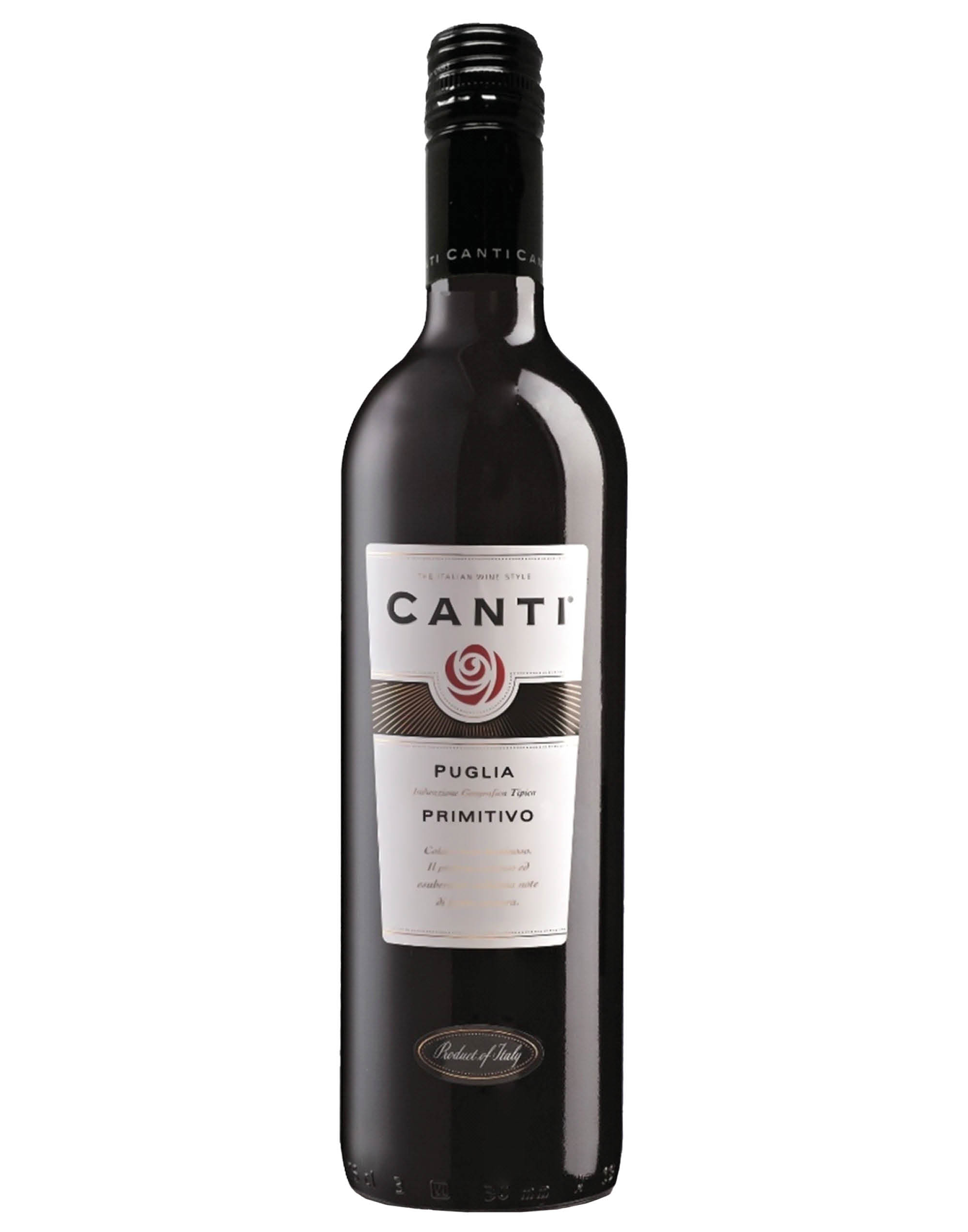 Puglia IGT Primitivo Canti 0,75 ℓ, rode wijn