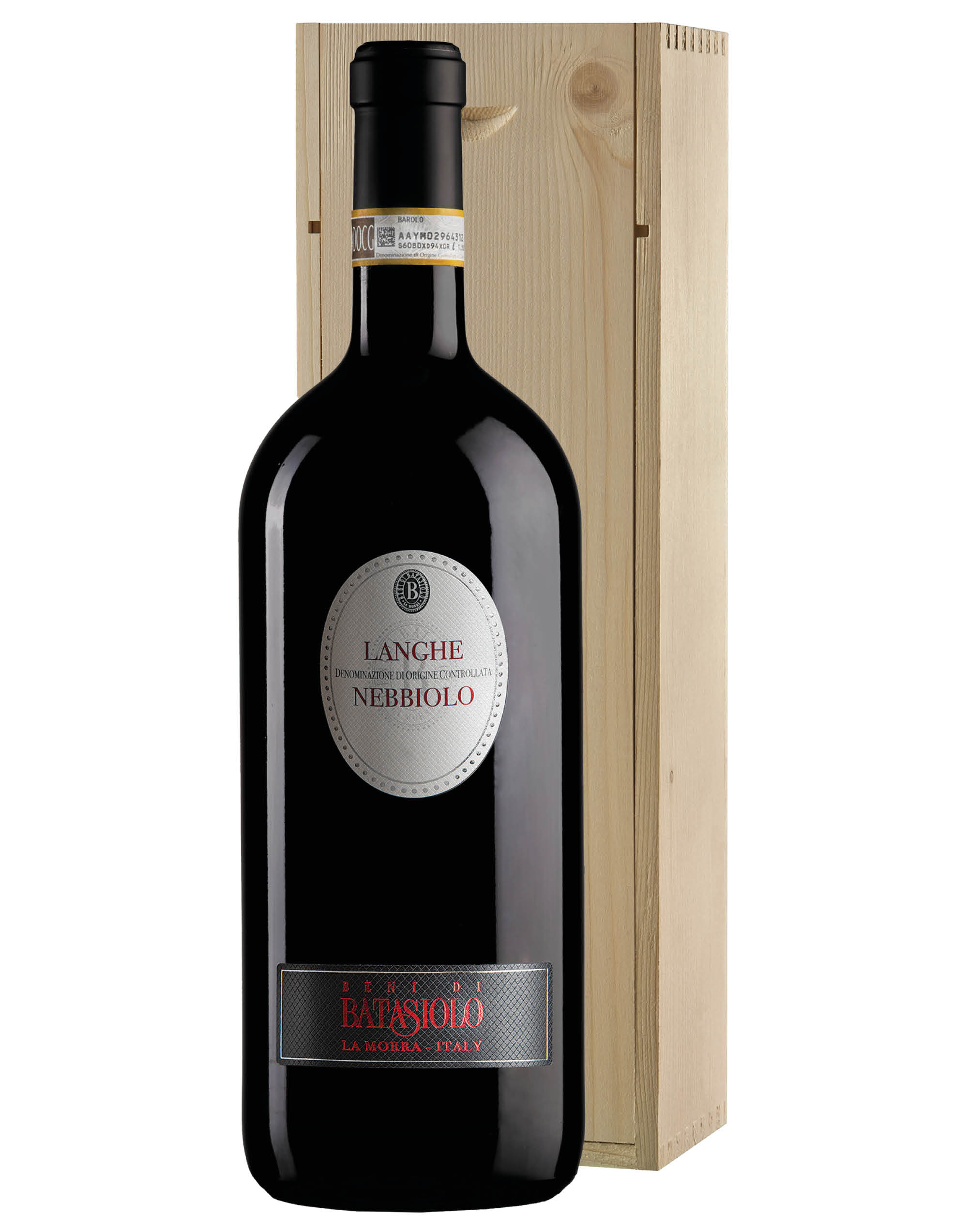 Langhe DOC Nebbiolo Beni di Batasiolo 2023 Magnum 1,5 ℓ, Caisse bois