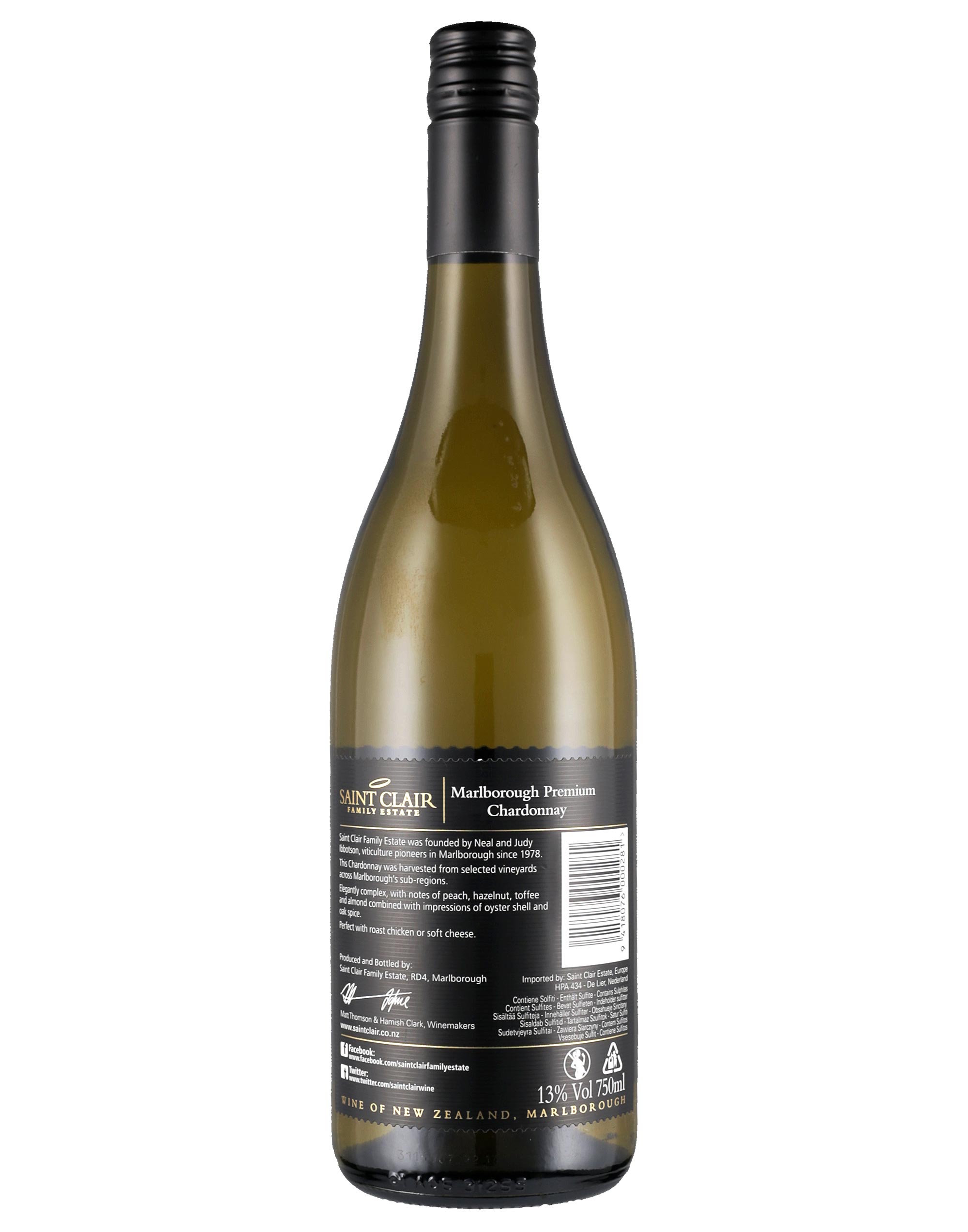 Marlborough Chardonnay GI Saint Clair 2024 0,75 ℓ
