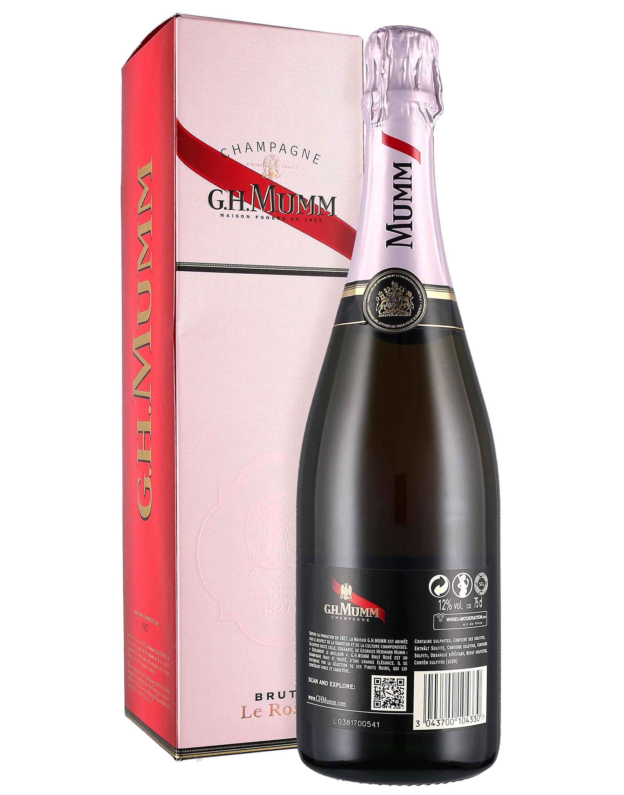 Champagne AOC Brut Le Rosé G.H. Mumm 0,75 ℓ, Gift box