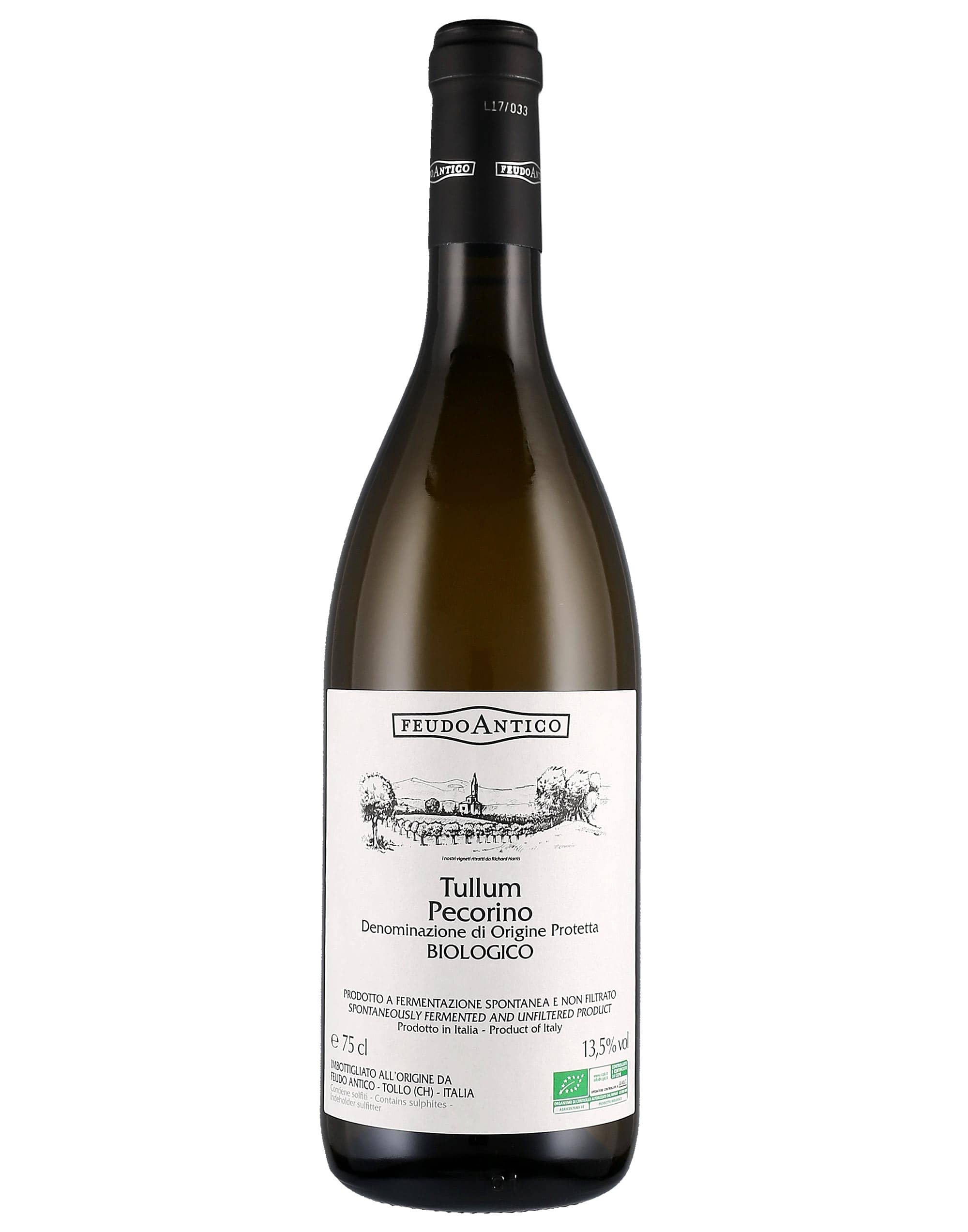 Pecorino Biologico DOP Tullum Feudo Antico 2017 0,75 ℓ
